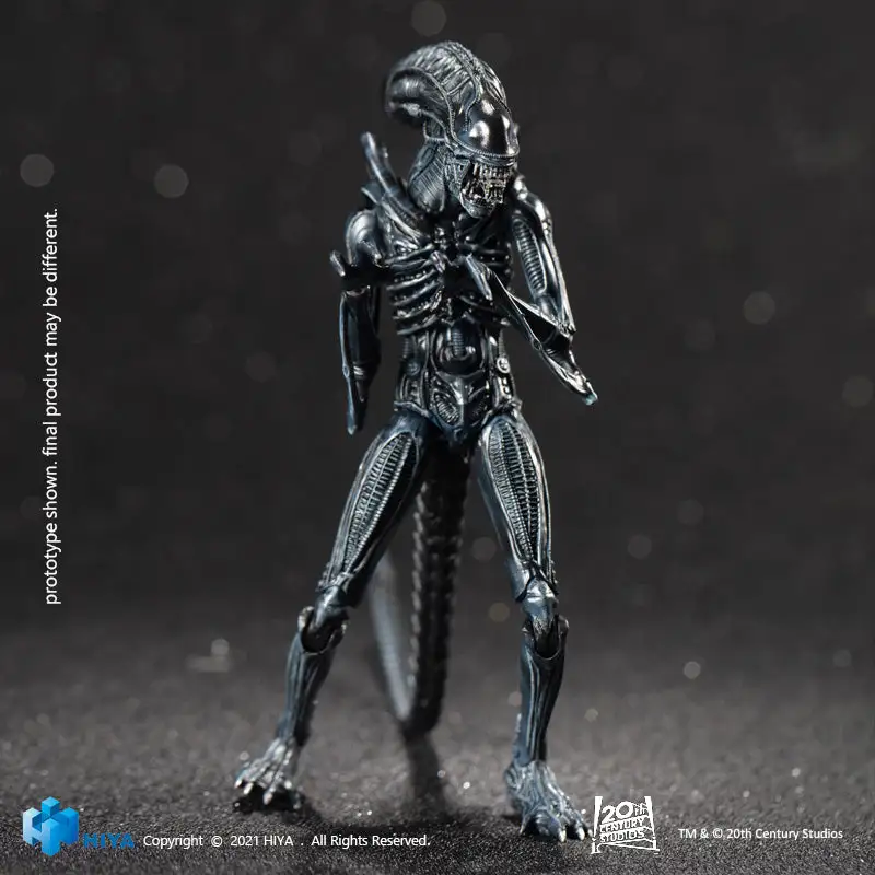 HIYA Exquisite Mini Series ALIENS Alien Warrior Blue Action Figure