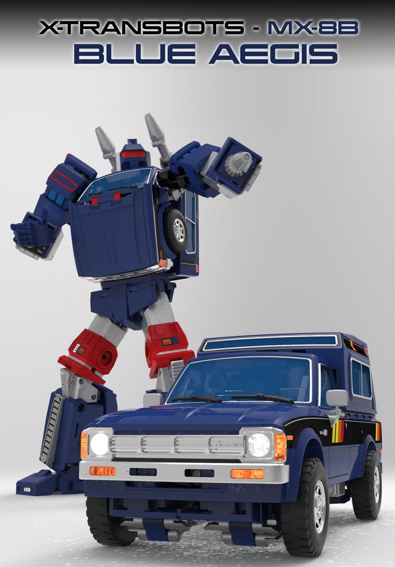 Transformer X-Transbots MX-8B Blue Aegis Shattered Glass Trailbreaker