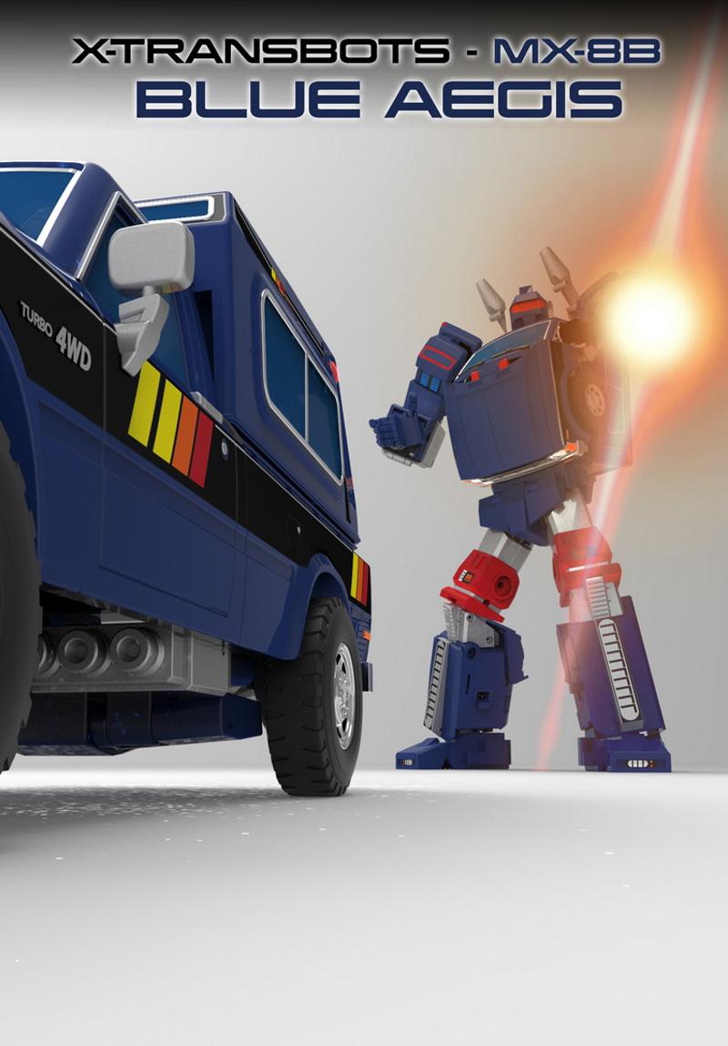 Transformer X-Transbots MX-8B Blue Aegis Shattered Glass Trailbreaker