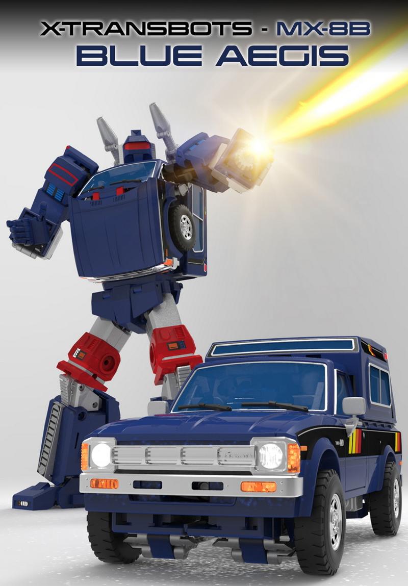 Transformer X-Transbots MX-8B Blue Aegis Shattered Glass Trailbreaker