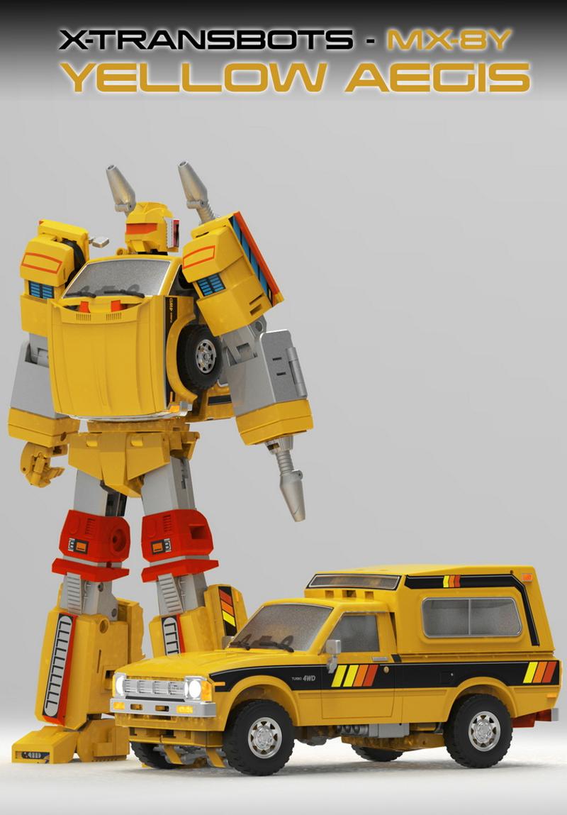 Transformer X-Transbots MX-8Y Yellow Aegis Trailbreaker