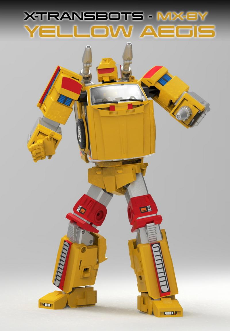 Transformer X-Transbots MX-8Y Yellow Aegis Trailbreaker