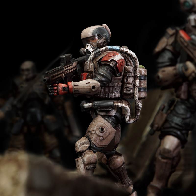 Acid Rain FAV-A110 Red Crow Hazmat Ronin action figure