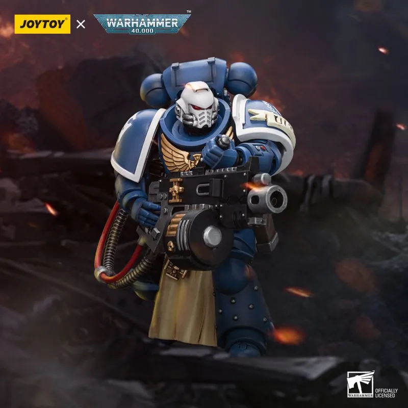 JOYTOY Warhammer 40k Ultramarines Sternguard Veteran with Heavy Bolter ...