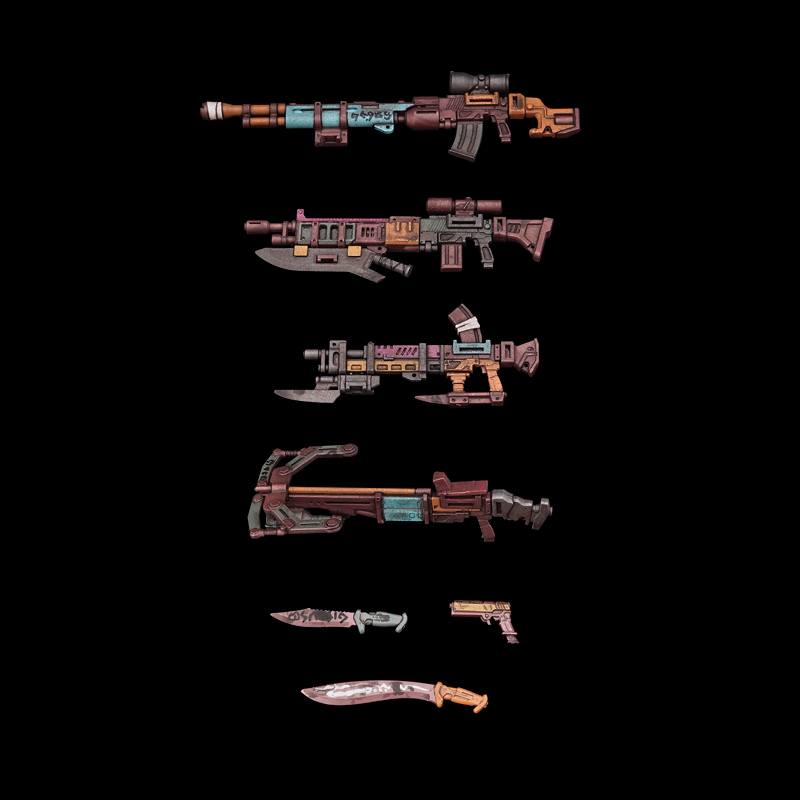 Acid Rain FAV-AP16 Soil Ghost Hidden Sands Weapon Set A action figure