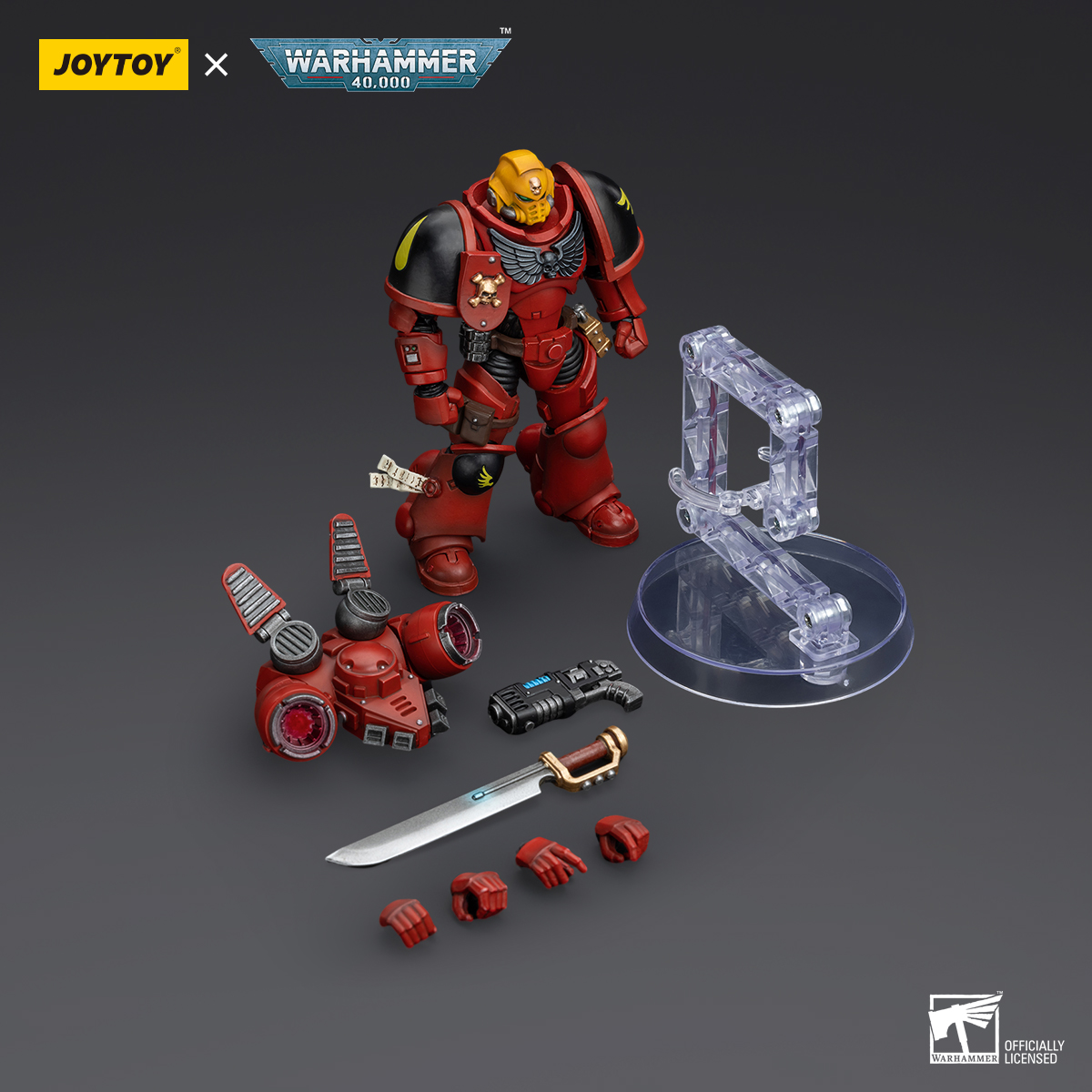 JOYTOY Warhammer 40k Blood Angels Jump Pack Intercessors Sergeant With ...