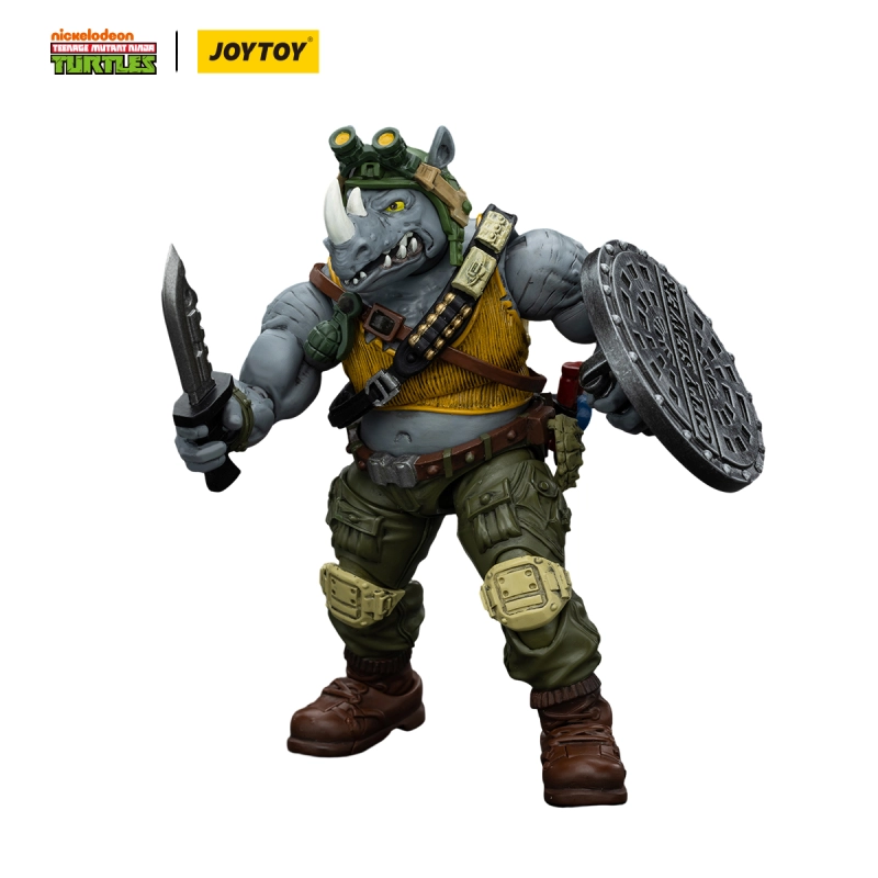 TMNT Rocksteady Action Figure 1/18 Scale Teenage Mutant Ninja Turtles Toy