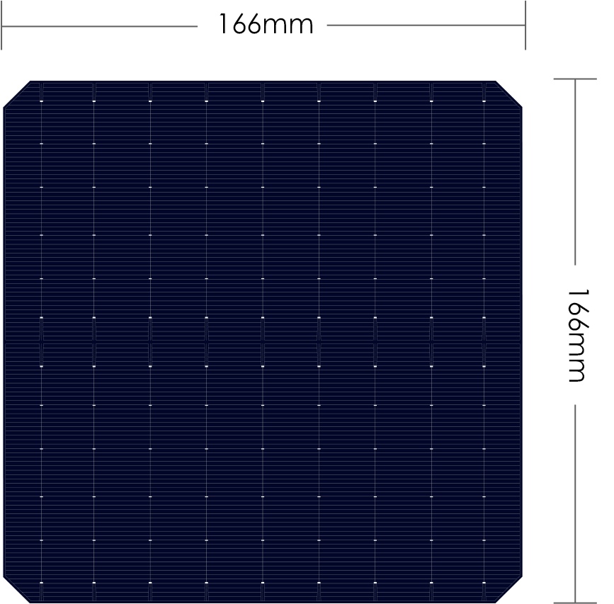 166mm Mono Solar Cell