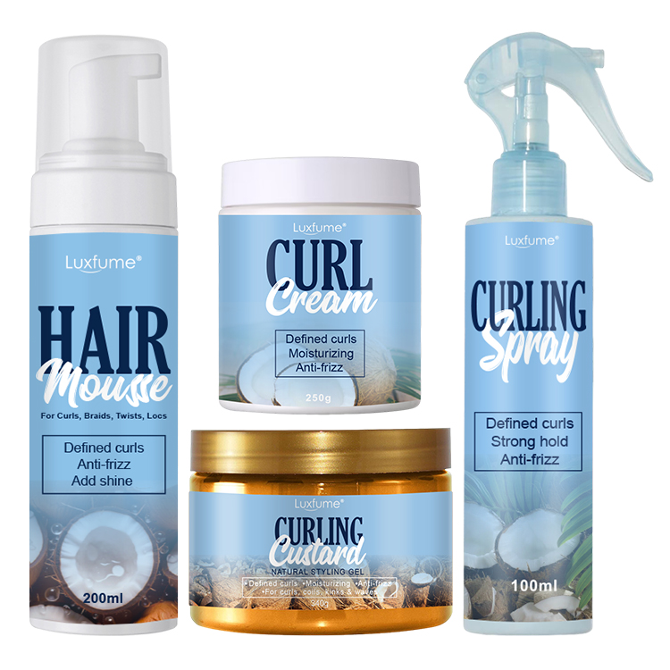 Curl Hair Set Product Foam Curl Mousse Anti-Frizz Hair Styling Spray ...
