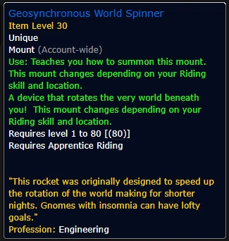 Geosynchronous World Spinner