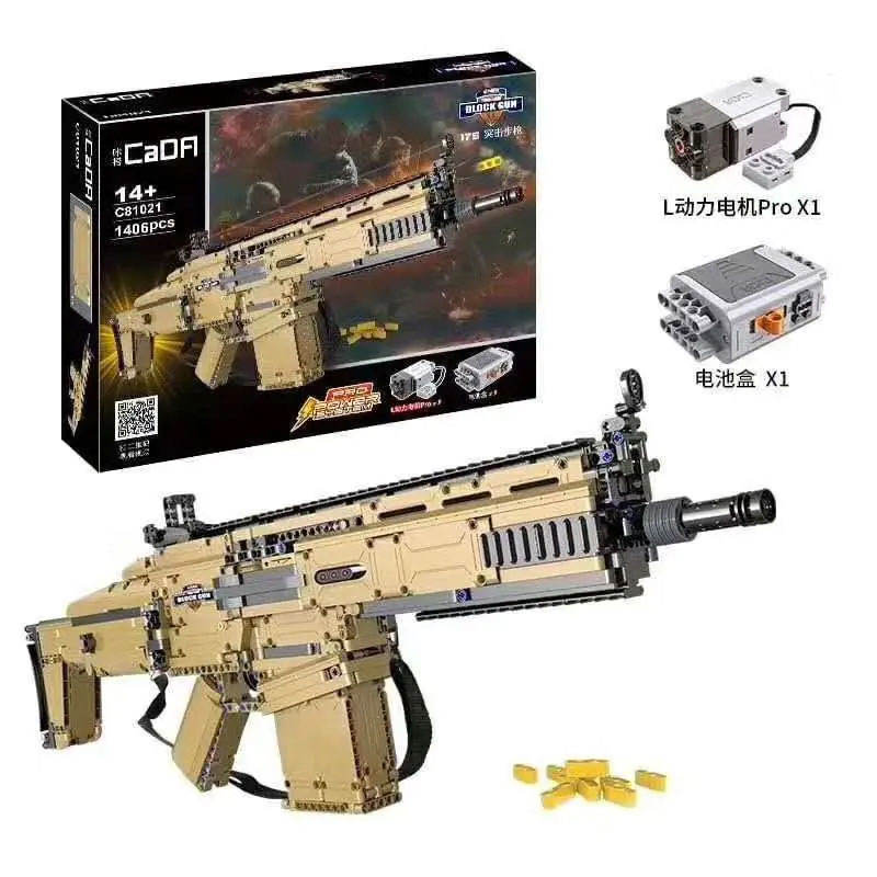 CaDa C81021 Technic Series SWAT FN SCAR 17S Bricks Gun Building Blocks ...