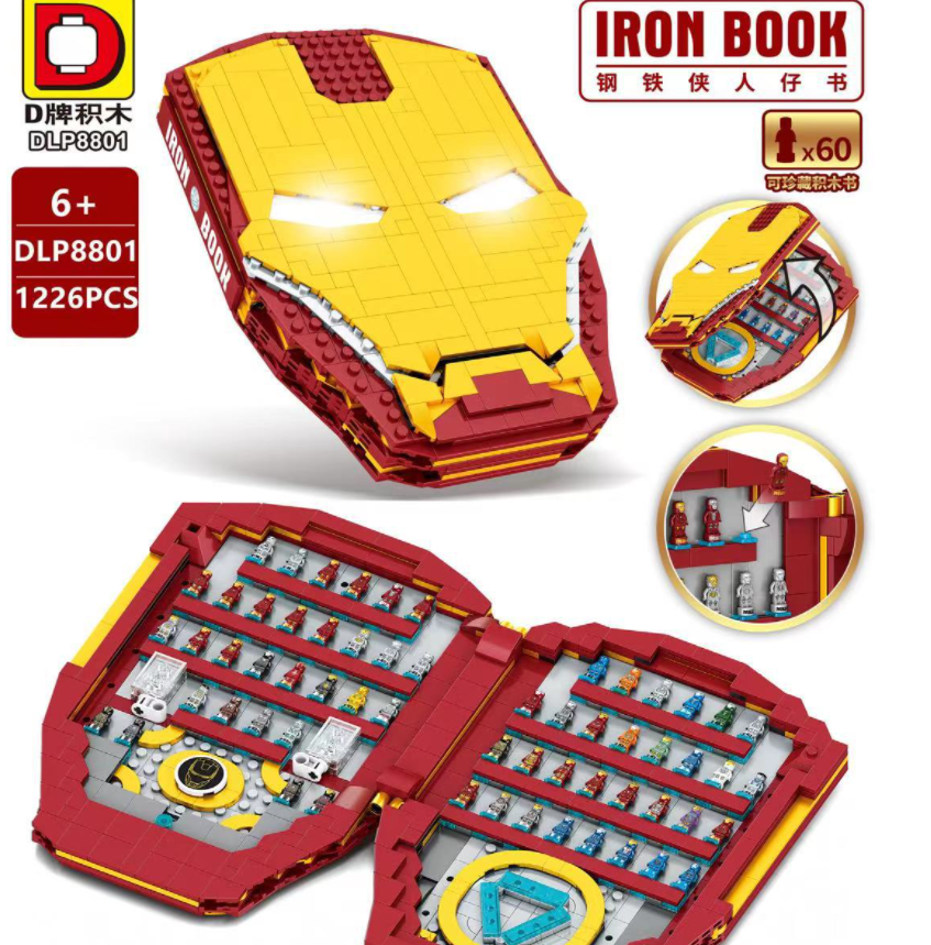 DLP8801 Revenge Movie Heroes Iron Man Man Building Blocks Book Model ...