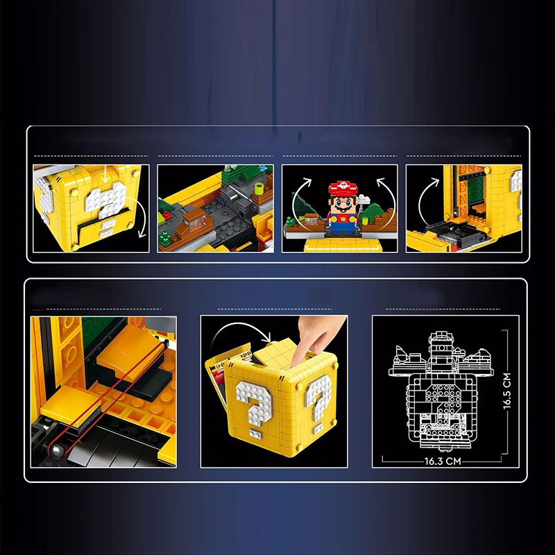 Custom 8887 (MOC-93671) Idea Super Mario Mini Mario question block ...