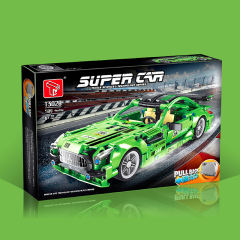 T3028 Technic Cool green super car model building blocks 589pcs bricks ...