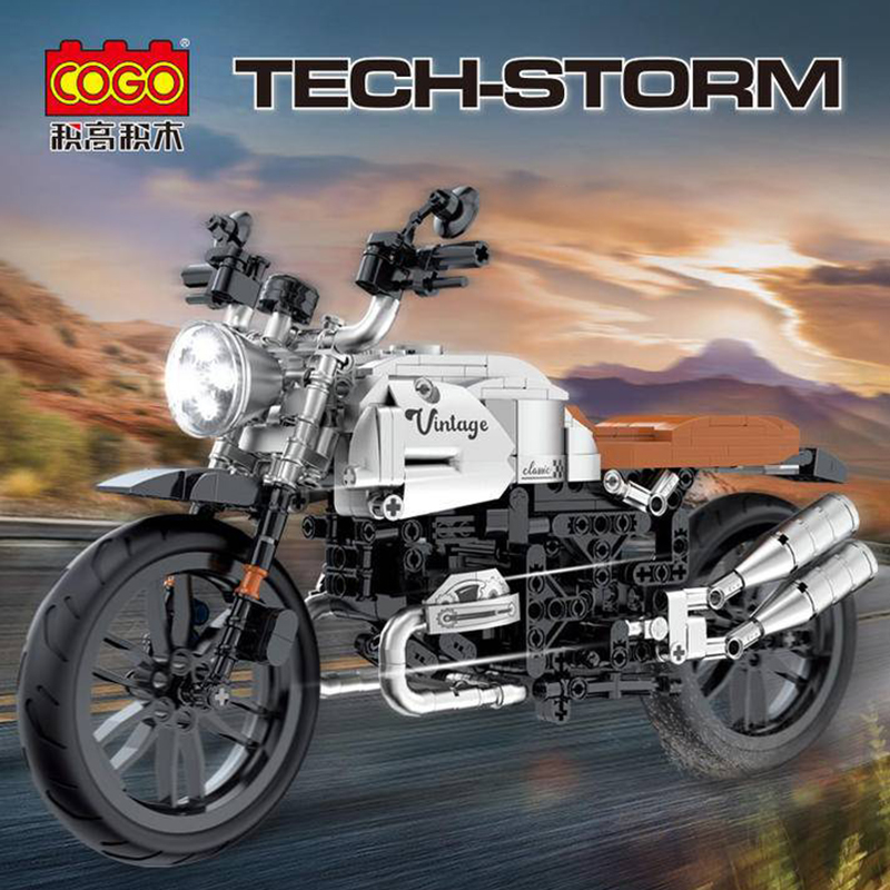 CoGo 15803C Technic Tech-Storm Motorcycle Model Building Blocks 631pcs ...