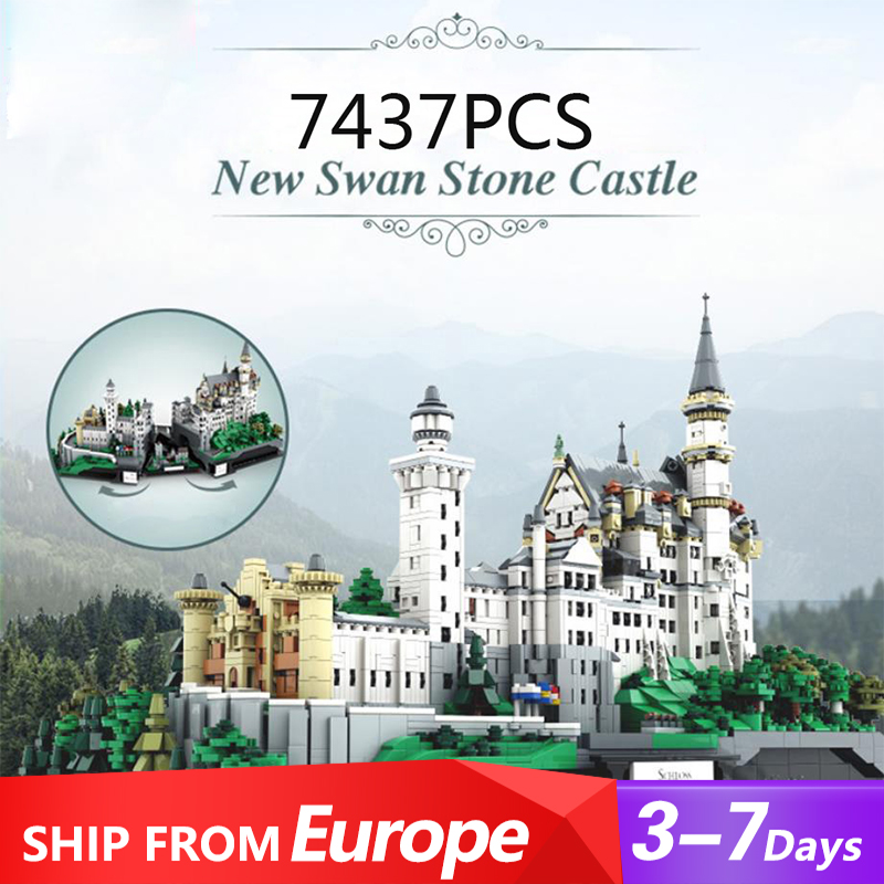 XB05002 Creator Expert New Swan Stone Castle Building Blocks 7437pcs ...