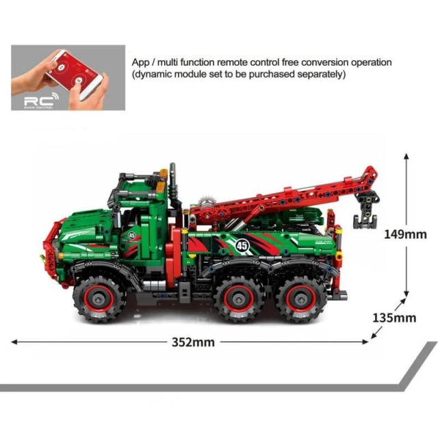SEMBO 720940 Technic Static Version 6x6 All Terrain Tow Truck Building ...