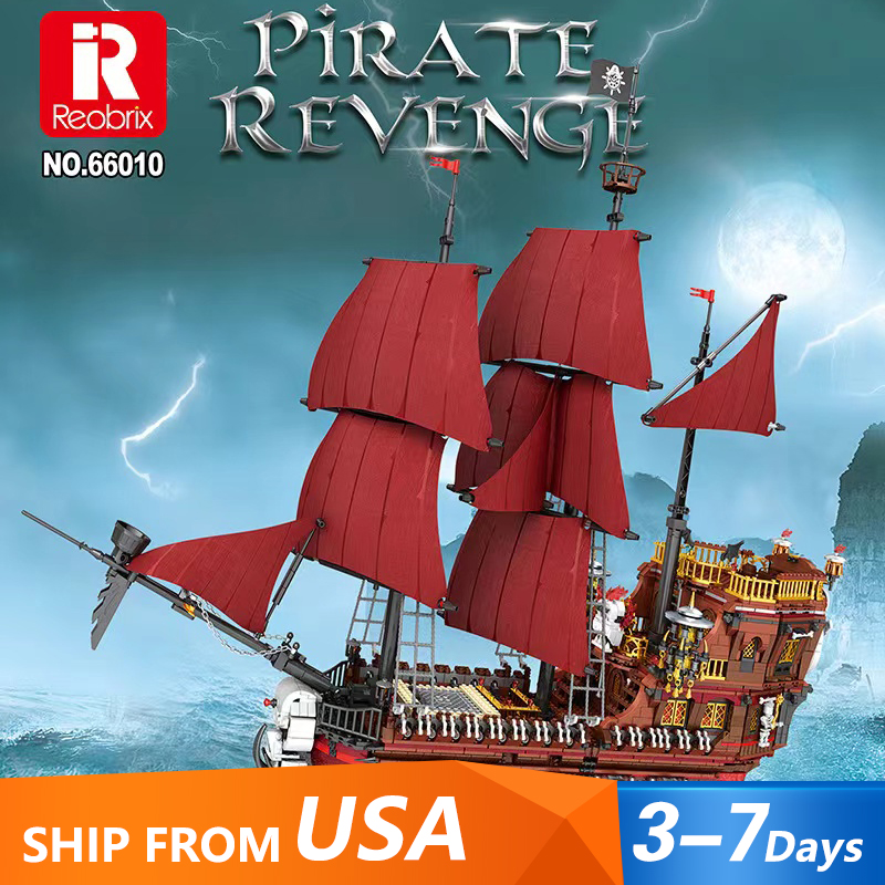 Reobrix 66010 Pirate Revenge-Model Ship Pirate Historical US Warehouse ...