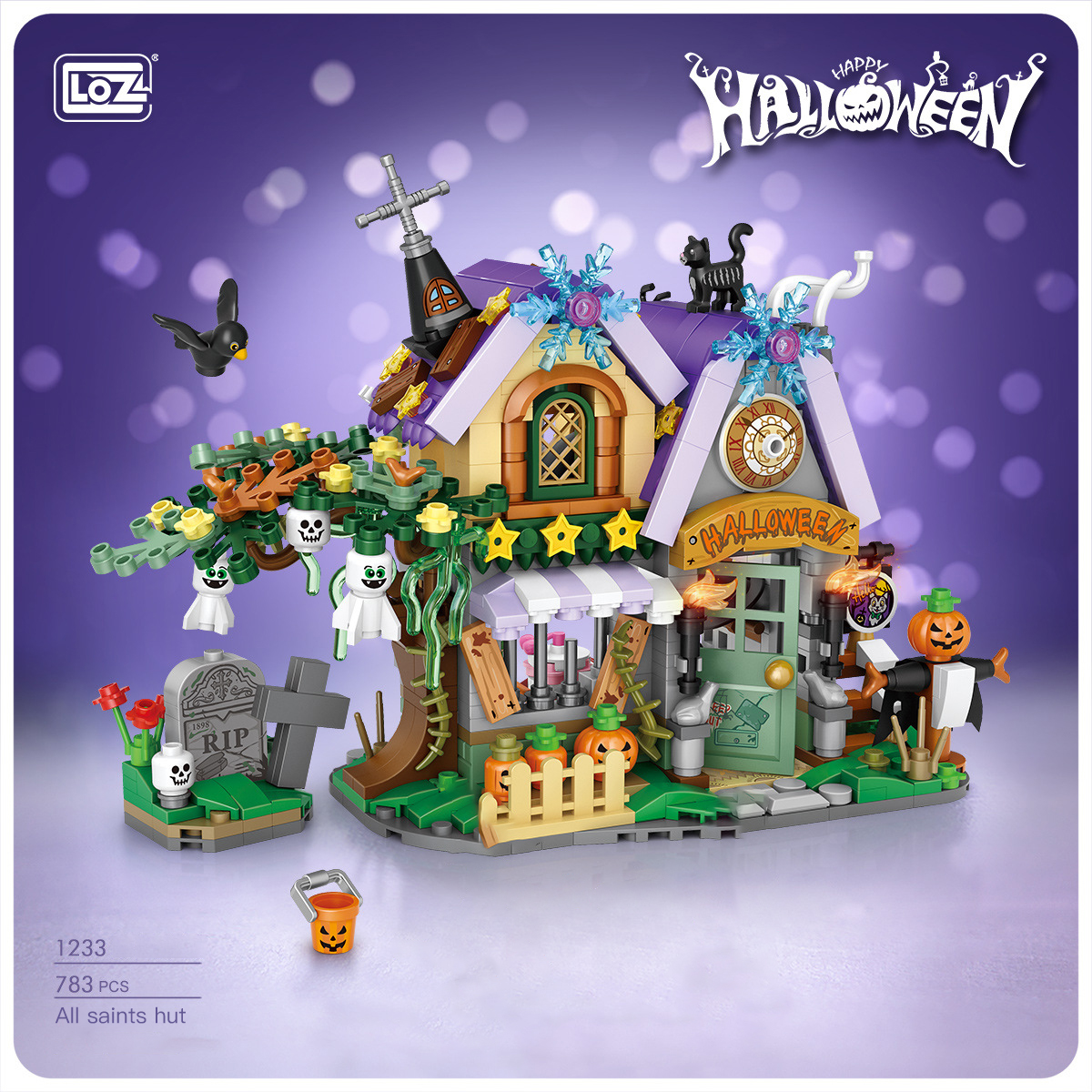 【Mini Micro Bricks】LOZ 1233 Creator mini bricks Halloween cottage ...