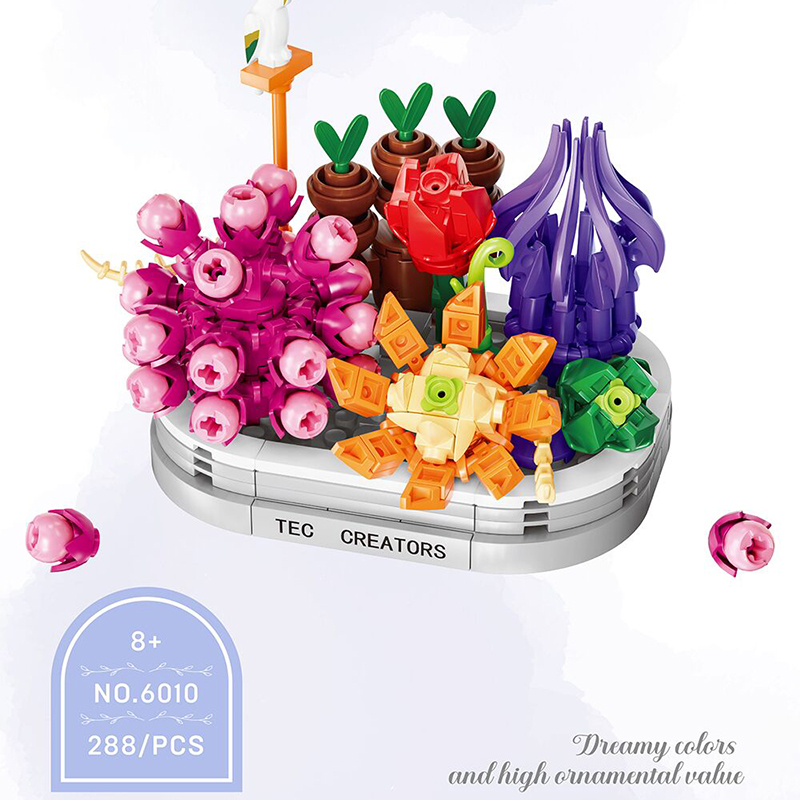 DK6010 Creator Colorful Plant Building Blocks 288pcs Bricks Toys From ...