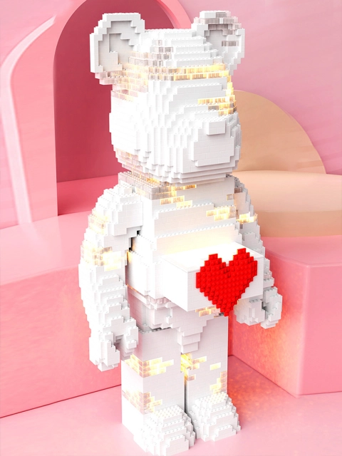 XJ10968 2586±PCS Bricks Explosive Love Violent Bear Assembled Building ...