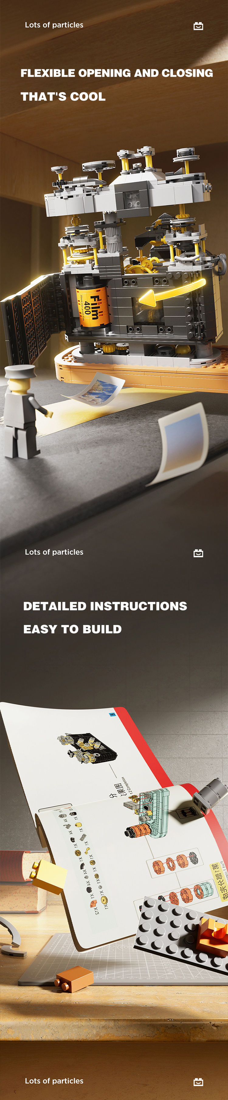 【Mini Micro Bricks】Welleadz WLZ-6F Creator SLR Vintage Camera Creator ...