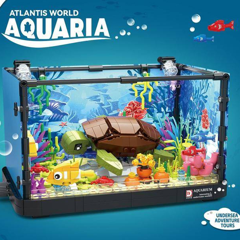DK7024 Creator Atlantis World Aquari Sea Turtle Building Blocks 753±pcs ...