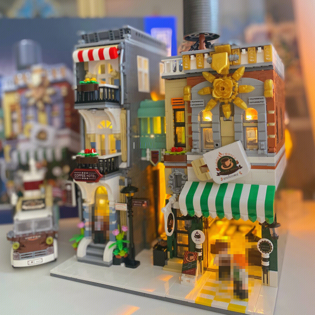 【Mini Micro Bricks】ZHEGAO DZ6113 Creator Expert Coffee Hotel Modular ...
