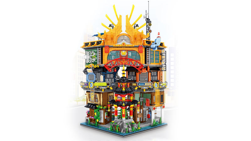 【Mini Micro Bricks】ZHEGAO QL00982 Modular Buildings Hongkong City ...