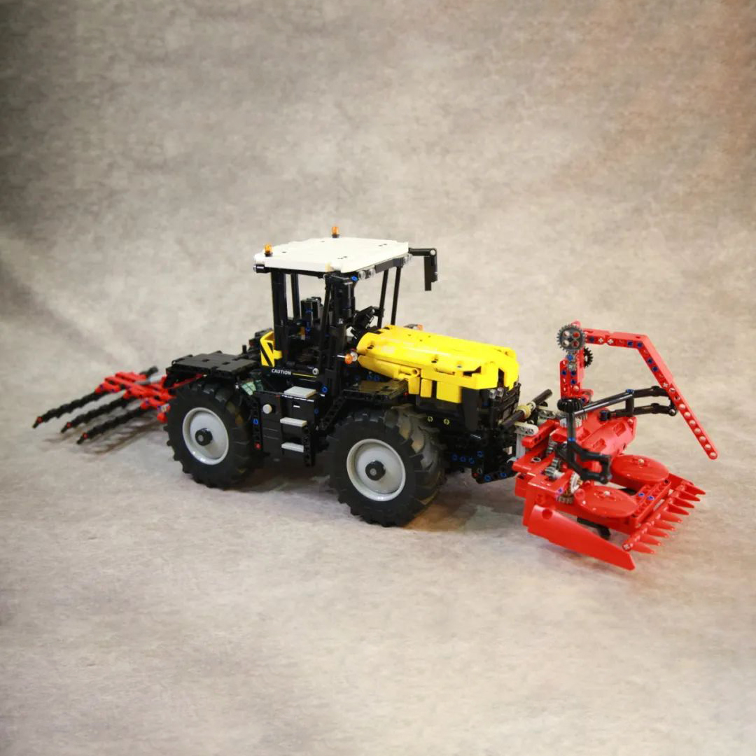 【With Motor】Mould King 17019 Technic Tractor Fastrac 4000er series with ...