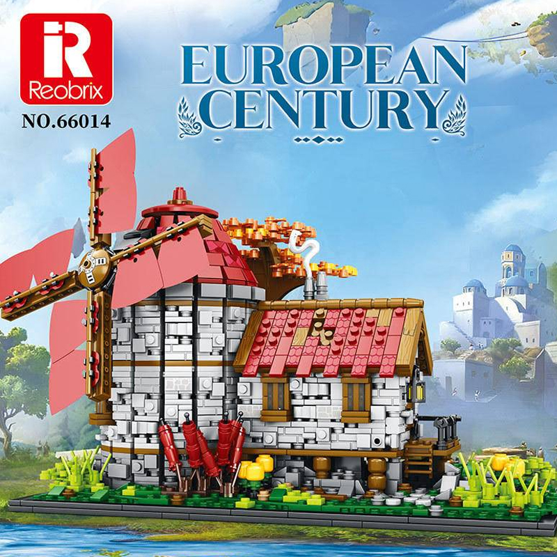 Reobrix 66014 European Century: Windmills Town Medieval Castle Historical