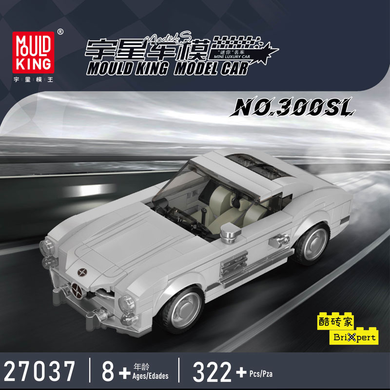 [With Display Box]Mould King 27037 Mercedes-Benz 300SL Speed Champions ...