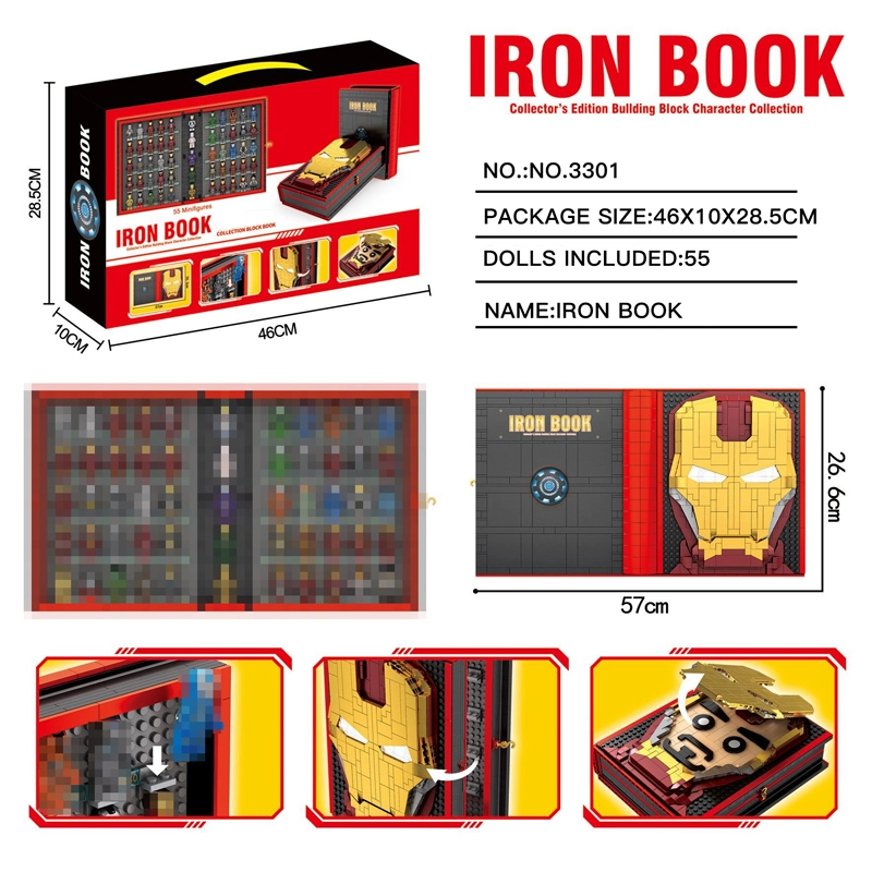 Custom 3301 J15 Iron Book Marvel Super heroes
