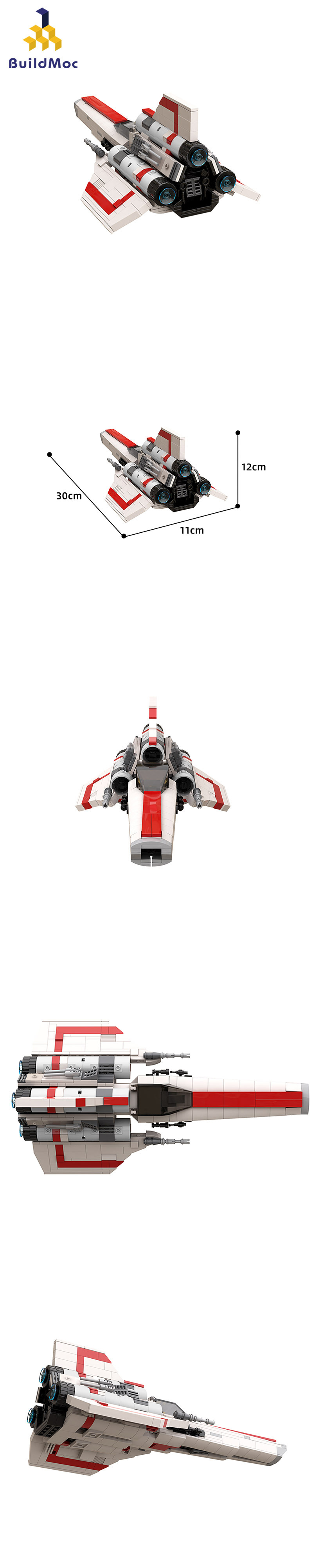 BuildMoc MOC-45112 Colonial Viper MK1 Military