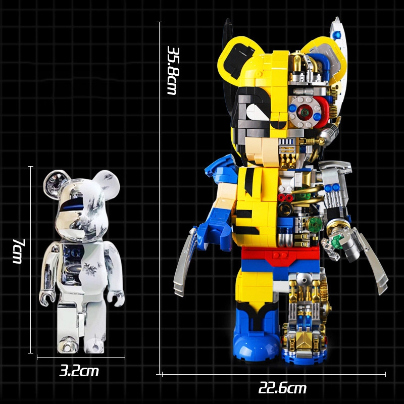 WANGAO 188013 Wolverine Semi-Mechanical Bear Brick