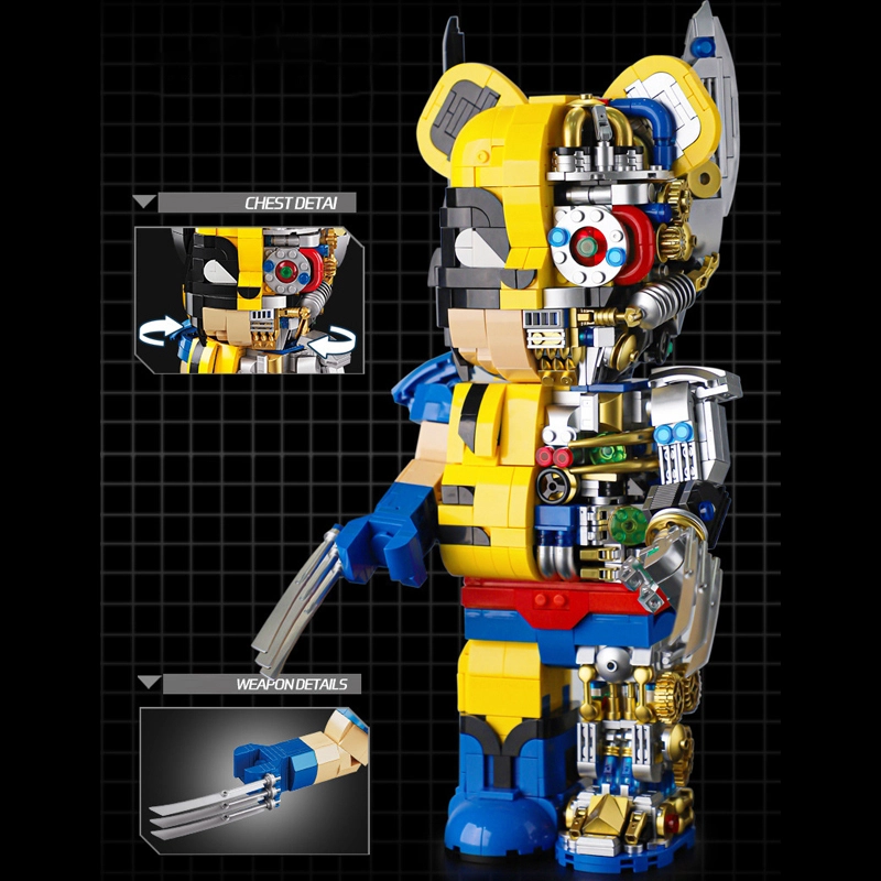 WANGAO 188013 Wolverine Semi-Mechanical Bear Brick