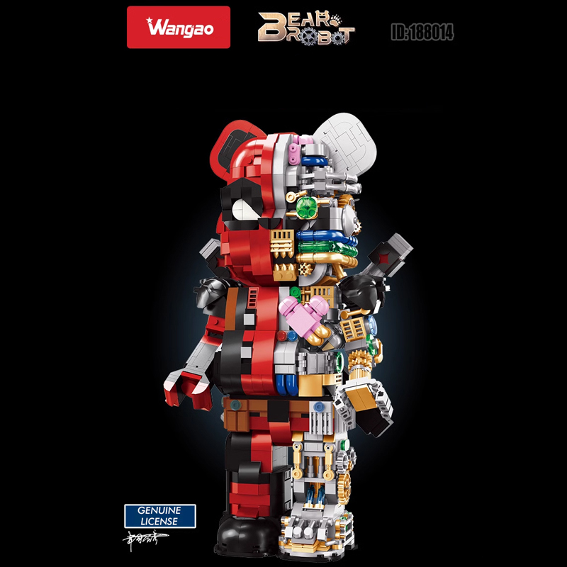 WANGAO 188014 Deadpool Semi-Mechanical Bear Brick