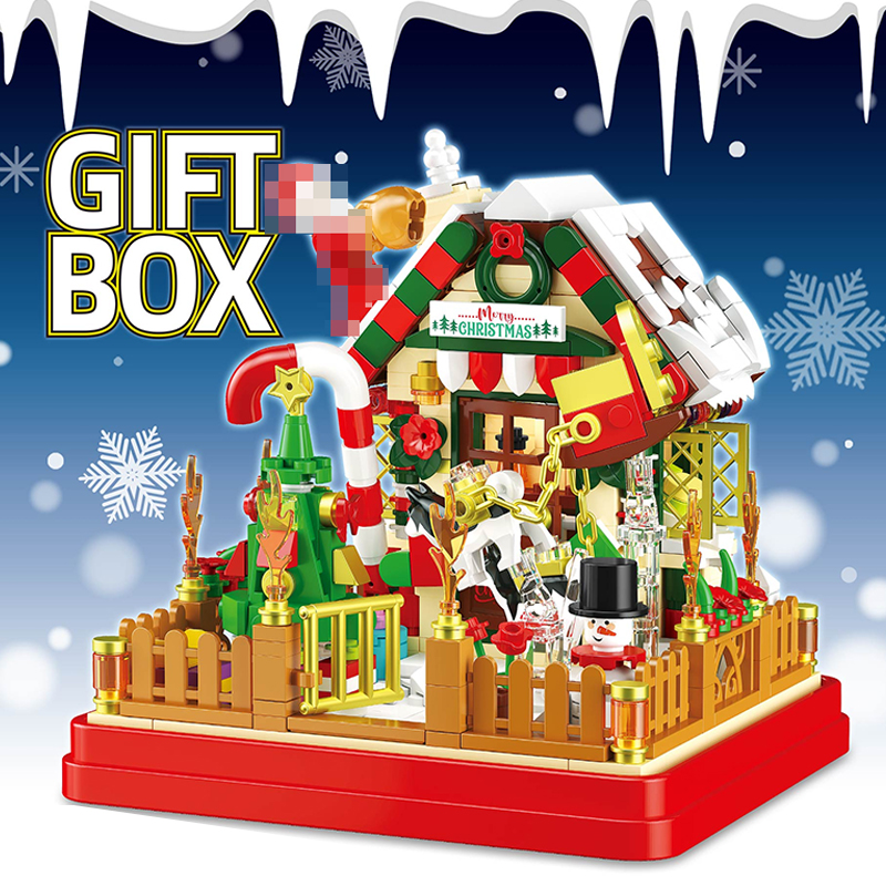 [Mini Micro Bricks] ZHEGAO 662023 Gift Box: Christmas House Creator ...