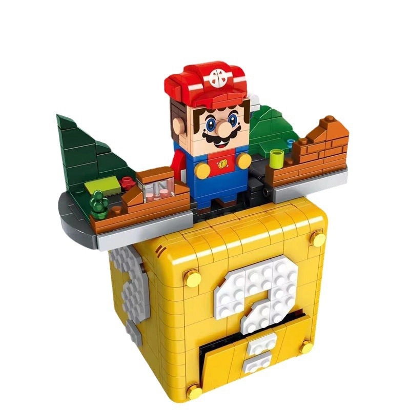 Custom 87037 Mini Mario question block Super Mario Movie & Game,Global ...