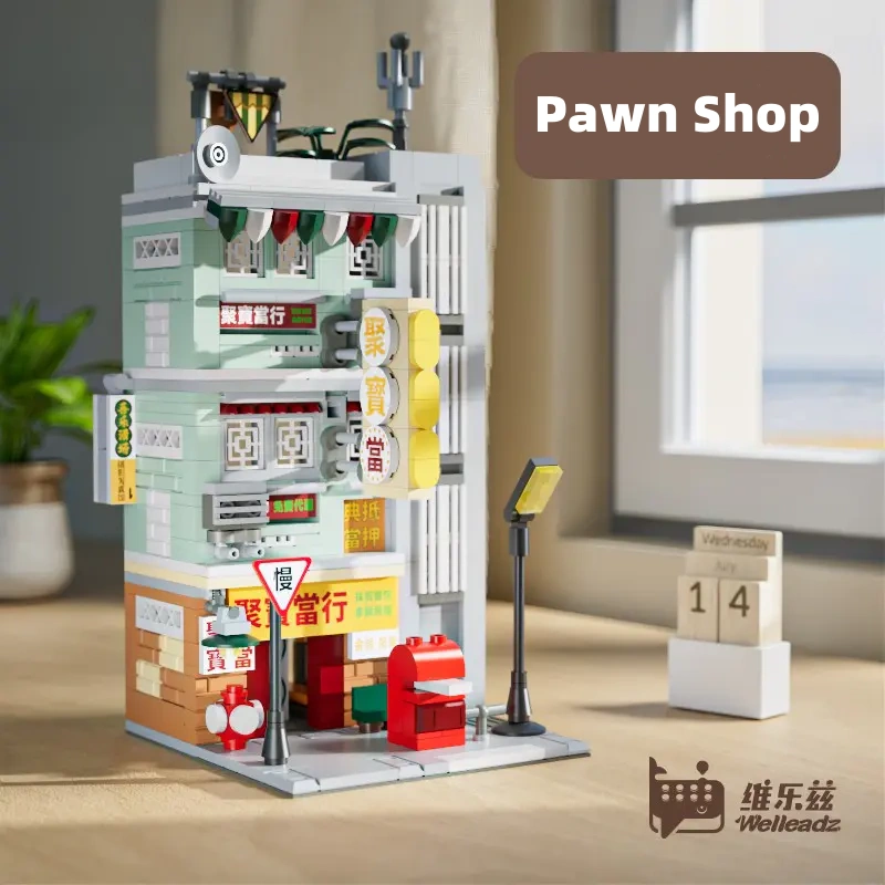 [Mini Micro Bricks] Welleadz 6104 Old Time Street Scene Pawn Shop ...