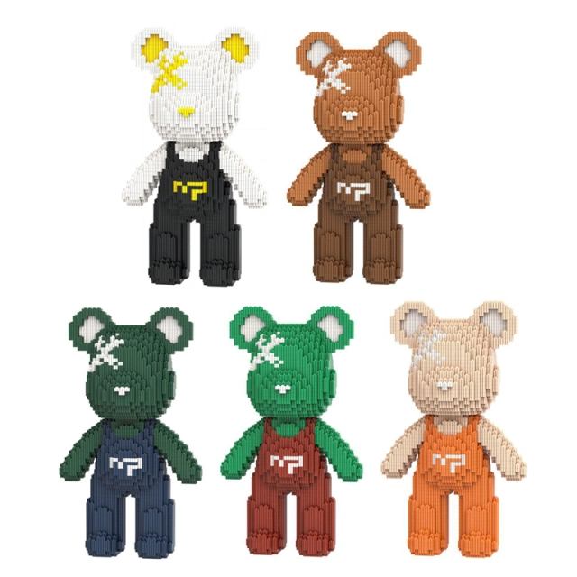[Mini Nano Brick] MBLOCKS M66 Series 32cm Colorful Overralls Bearbrick