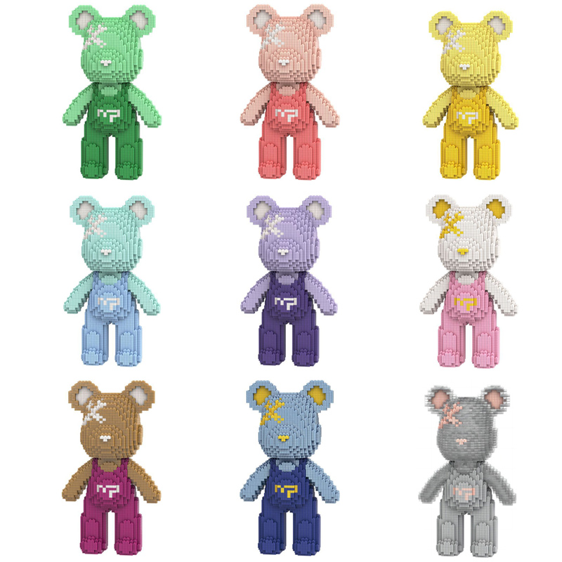 [Mini Nano Brick] MBLOCKS M66 Series 32cm Colorful Overralls Bearbrick
