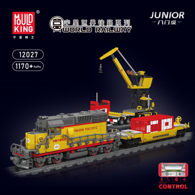 LEGO MOC [With Motor] Mould King 12027 EMD SD40-2 Diesel Locomotive Technic