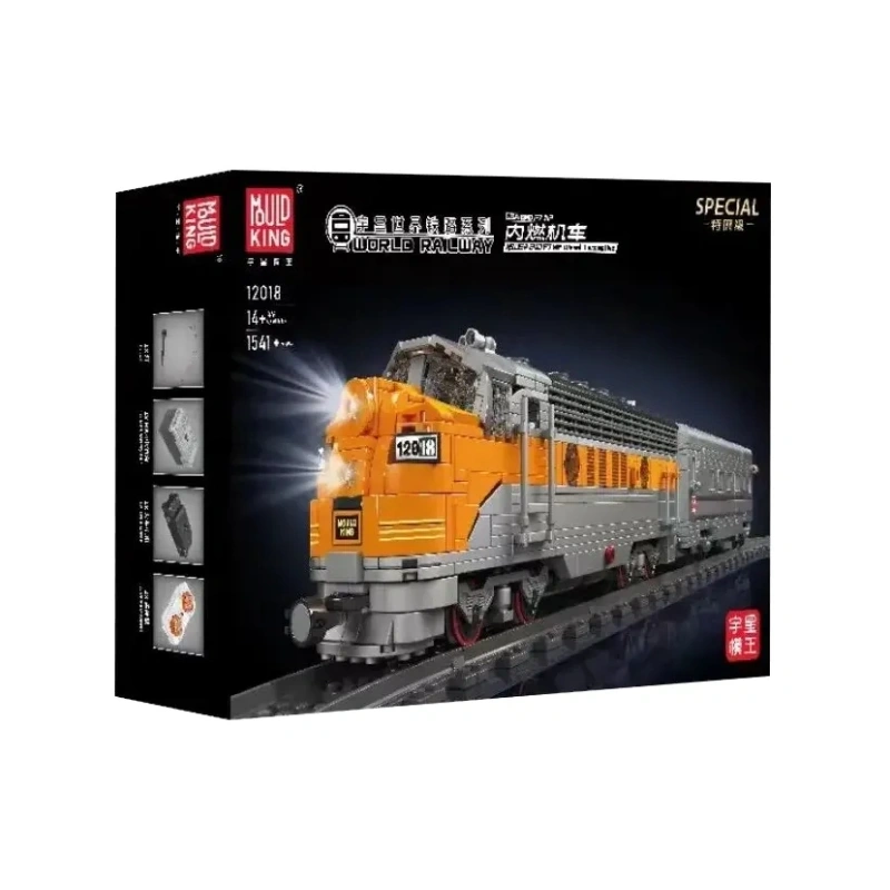 LEGO MOC [With Motor] MouldKing 12018 USA EMD F7 WP Diesel Locomotive ...