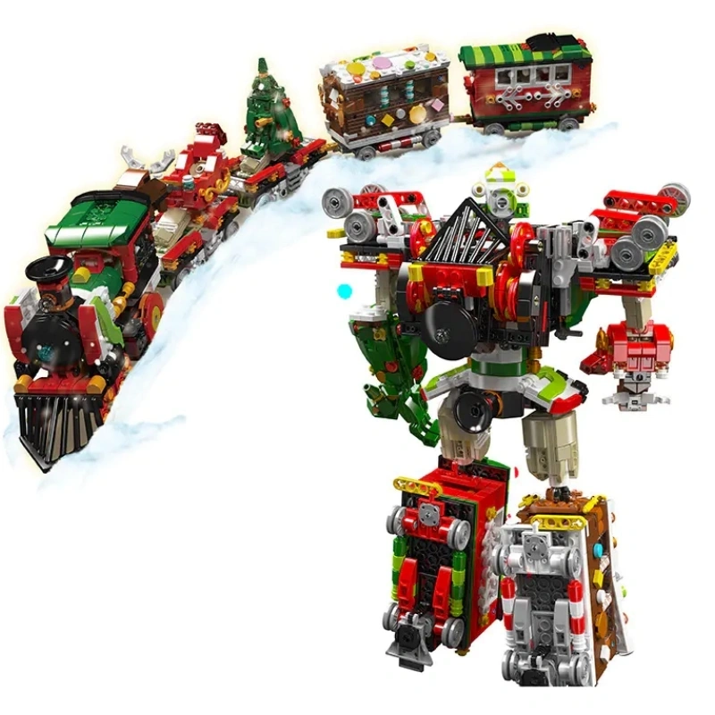 Mould King 12028 Christmas Train Transformer Christmas