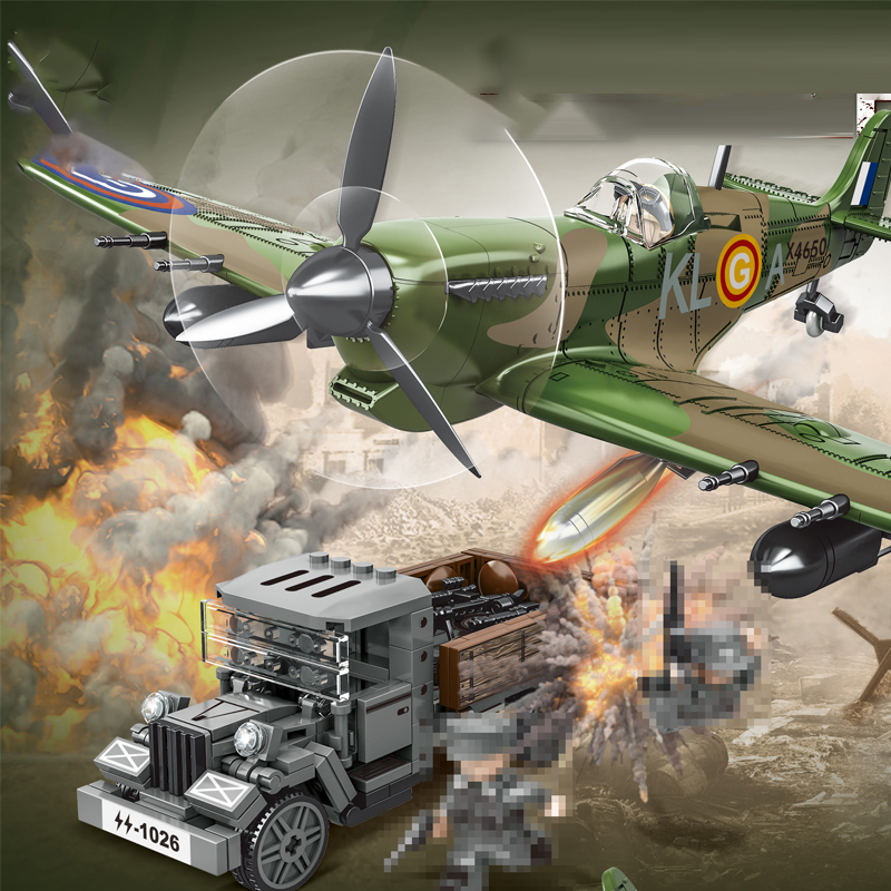 LEGO MOC Meilian 98302 British Spitfire Fighter Military