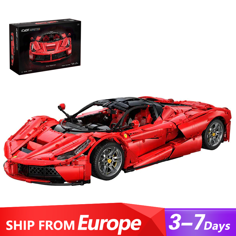 [With Original Box] CaDa C61505 Technic 1:8 Red Ferrari Laferrari ...