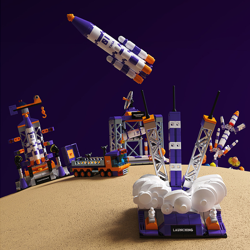 LEGO MOC TUOMU T5001 Space Exploration: Rocket Quartet Technic