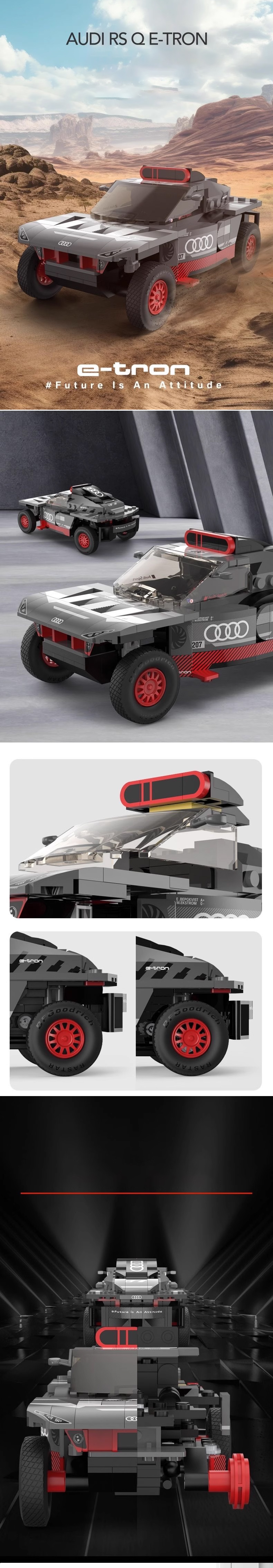 LEGO MOC RASTAR 10120 1:30 Audi RSQ E-Tron Technic