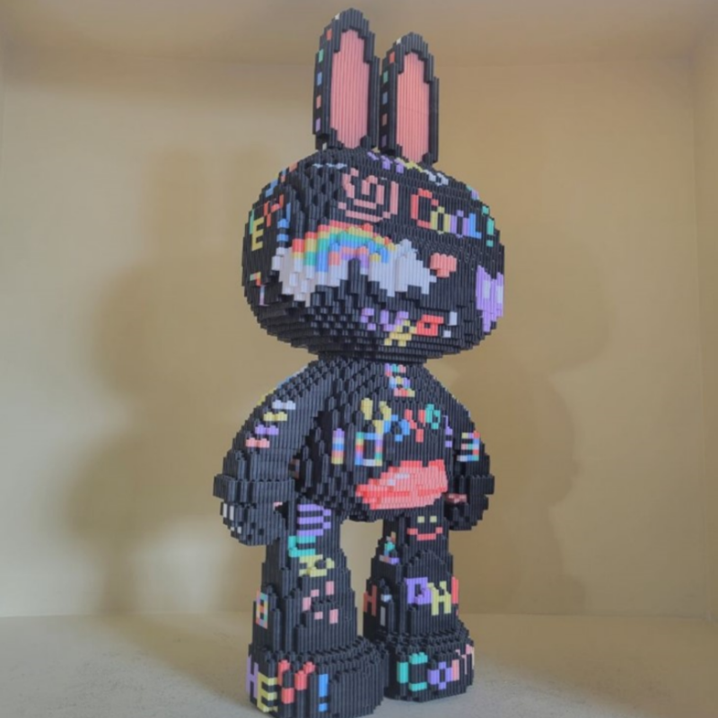 [Mini Micro Bricks] LEGO MOC Momo M8002-Y Graffiti Rabbit Creator Expert